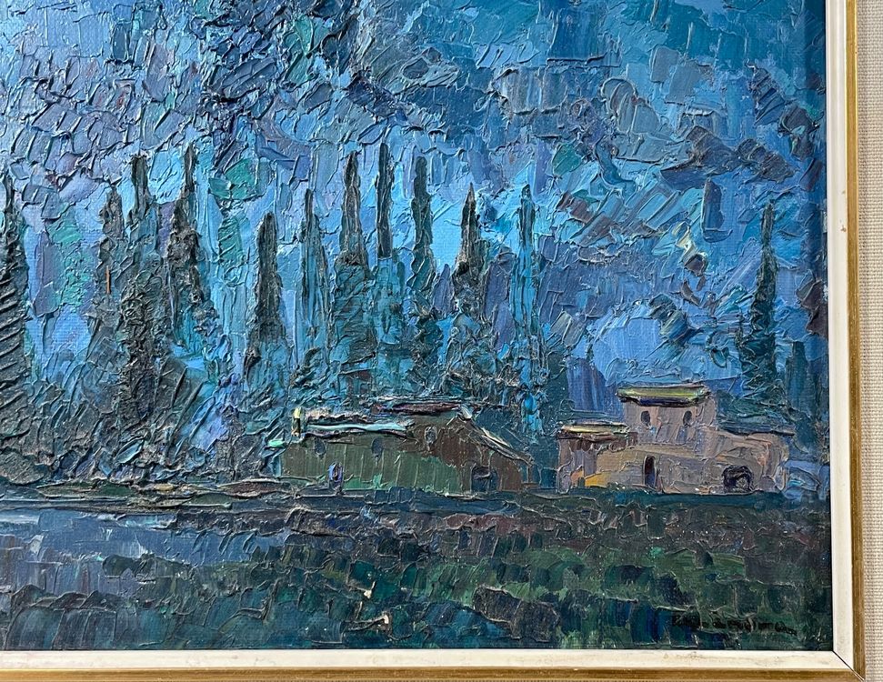 Impressionistisches Berg Landschaft Gemälde unleserlich Sign | Kaufen auf Ricardo