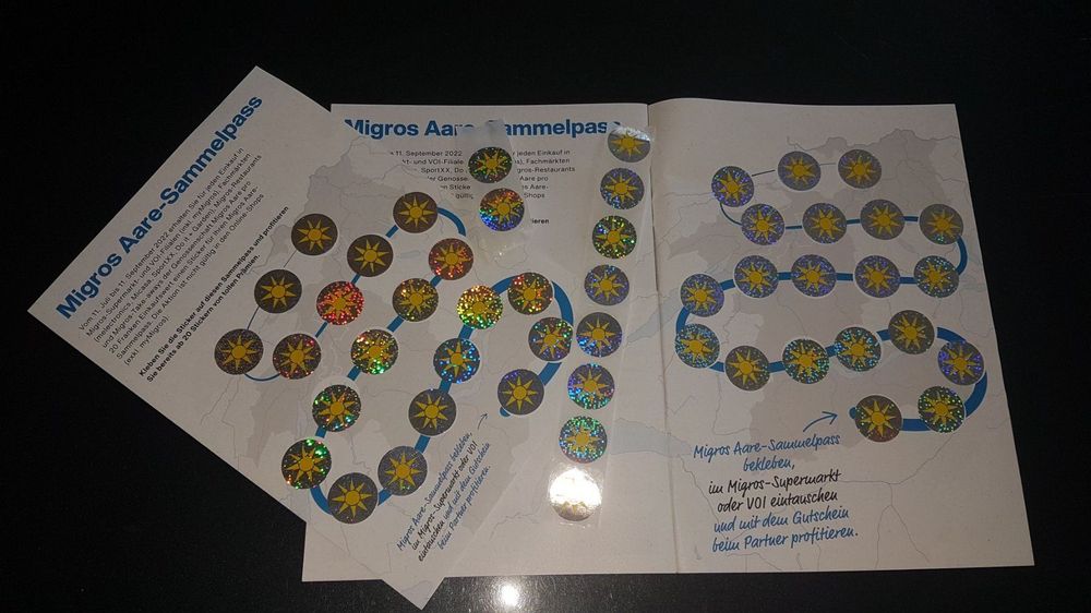 Migros Aare Sammelpass - 2 volle Karte mit 20 Sammelpunkten | Kaufen auf Ricardo