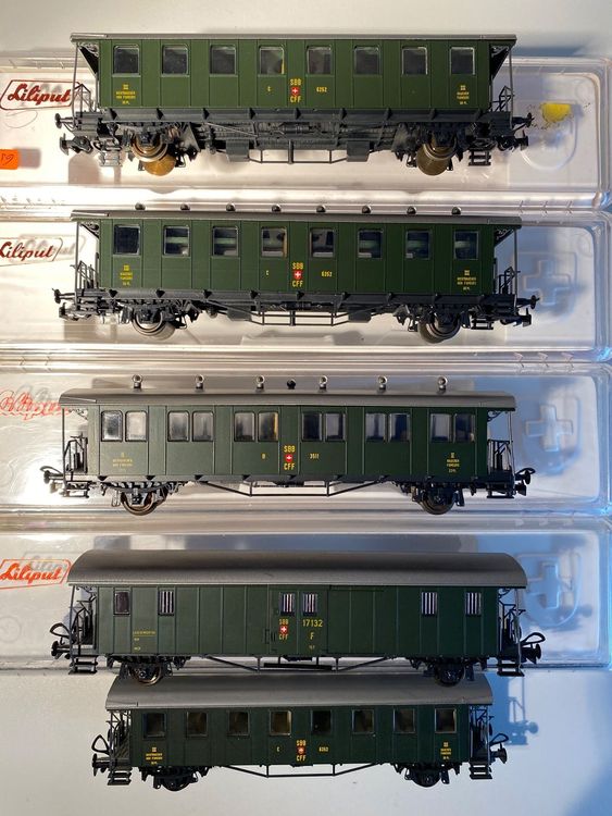 Liliput H0 SBB 27850 26950 27550, Set mit 5 Plattformwagen (Gebraucht) in Wilderswil für CHF 115 ...