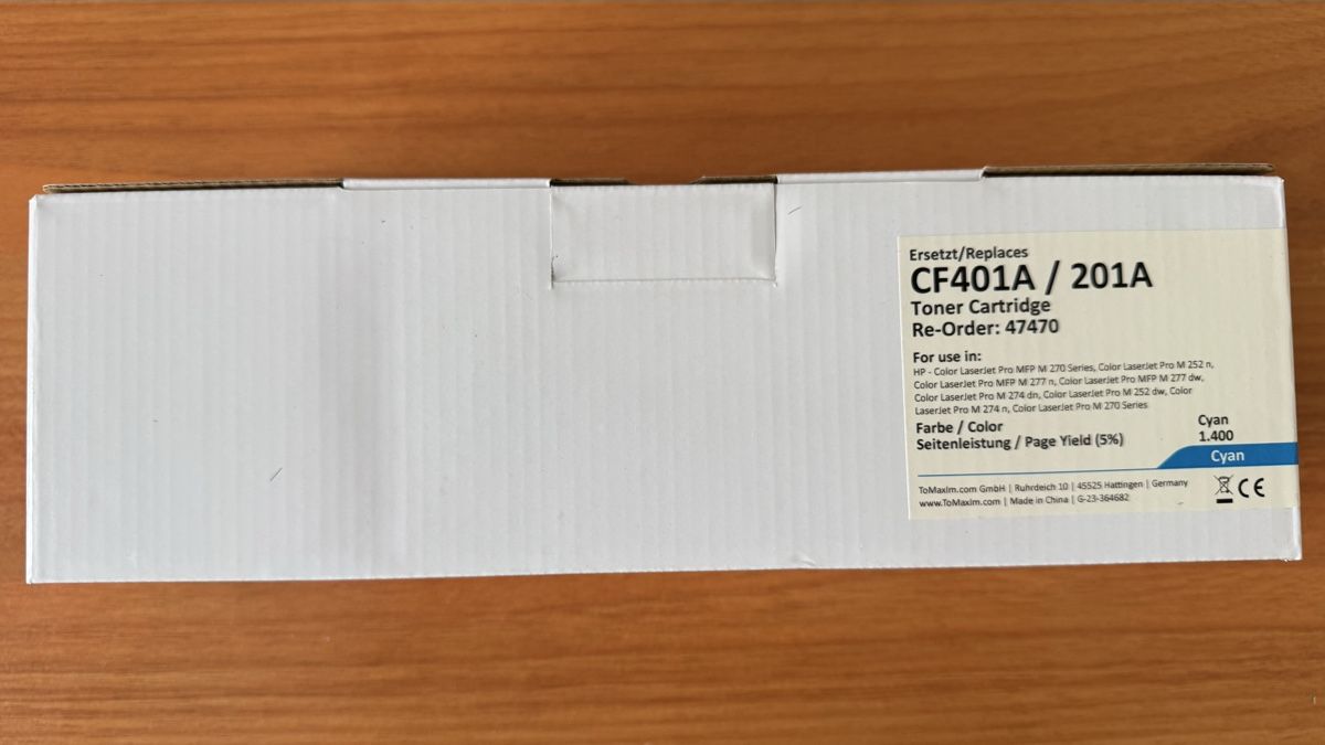 HP CF401A Cyan Toner - Neu & Originalverpackt! (201A) (Neu und ...