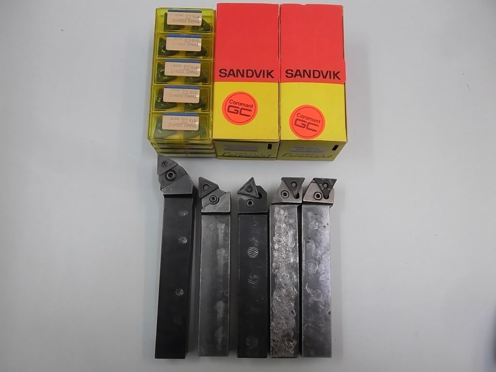 Aussendrehhalter SANDVIK 5 Stk. mit 150 neue Platten (Gebraucht) in ...