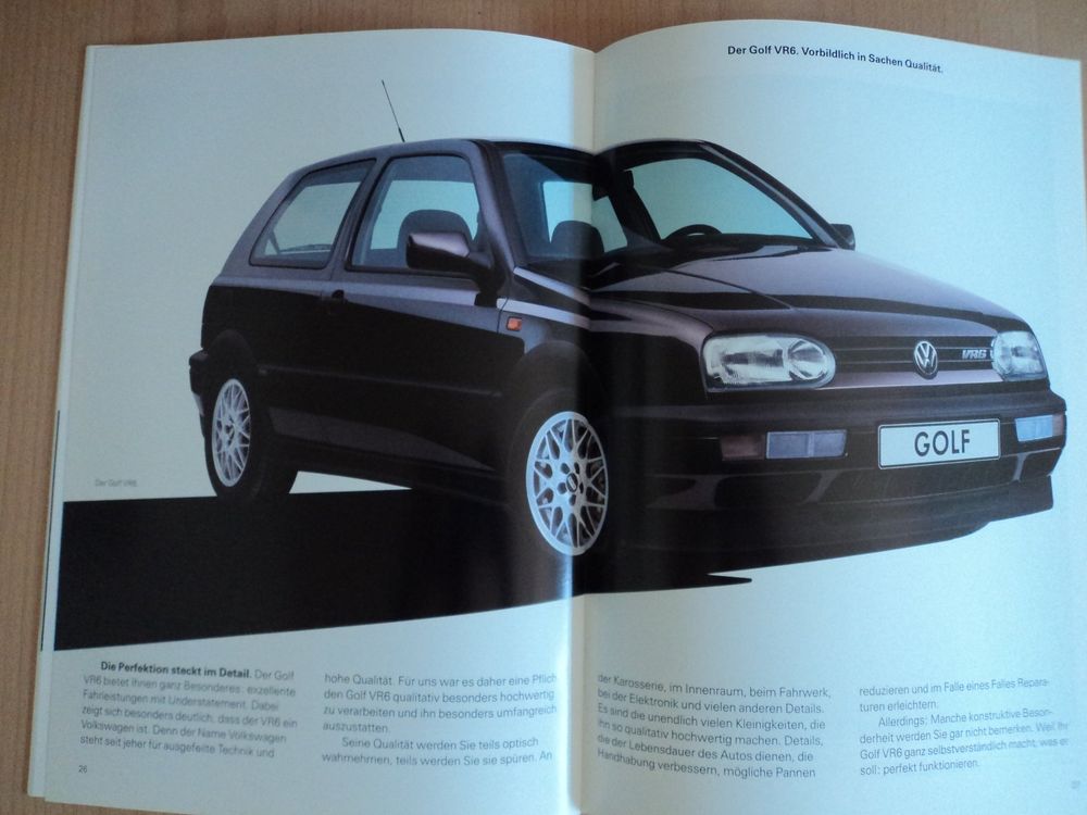 Prospekt VW Volkswagen Golf VR6 III 1993 | Kaufen auf Ricardo