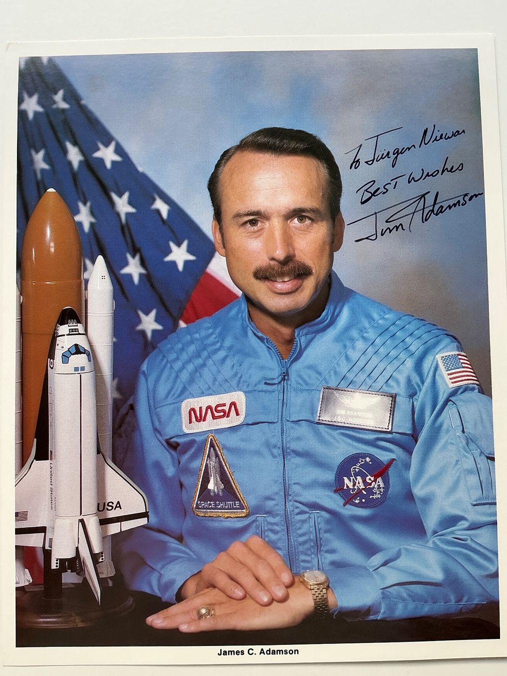 Weltraum OU James Adamson NASA Original Porträt signiert (Gebraucht) in ...