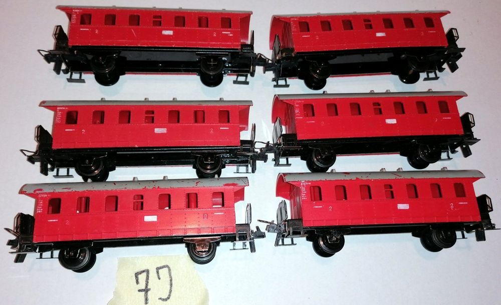 7J) 6 Trix Express Wagen, Blech Chassis (Gebraucht) in für CHF 5 – mit ...