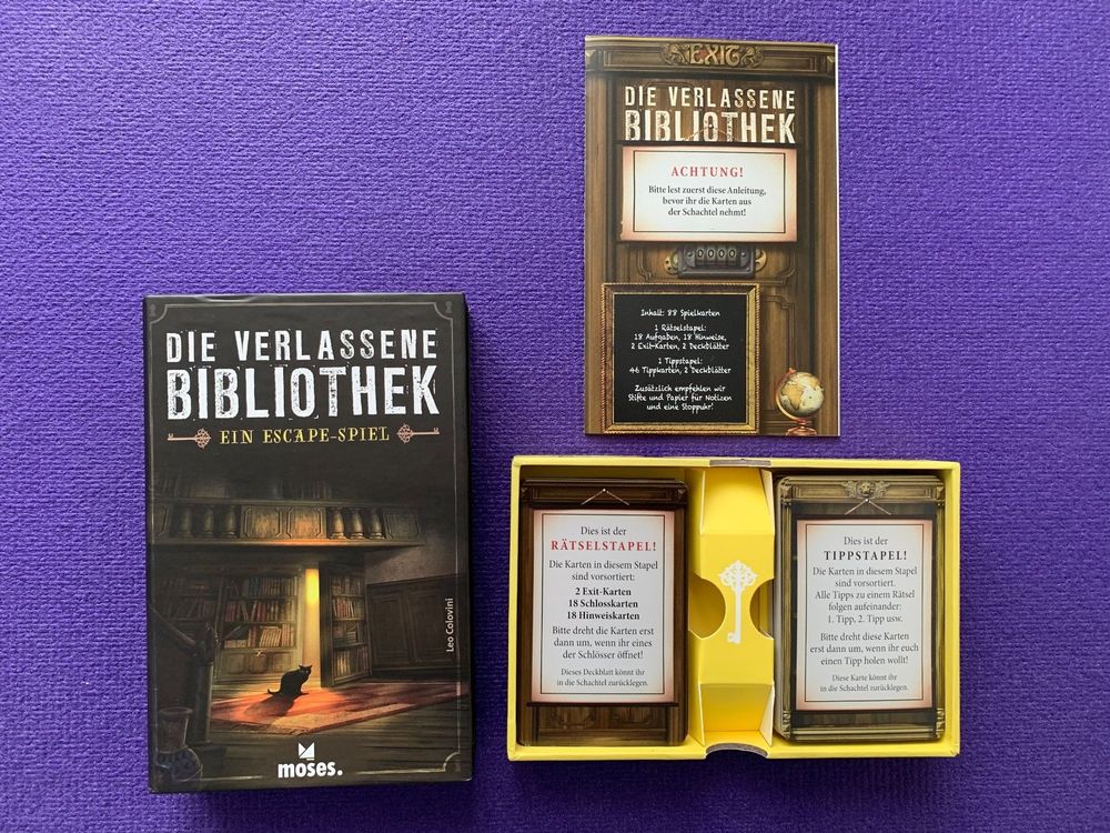 Escape Game von moses - Die verlassene Bibliothek | Kaufen auf Ricardo
