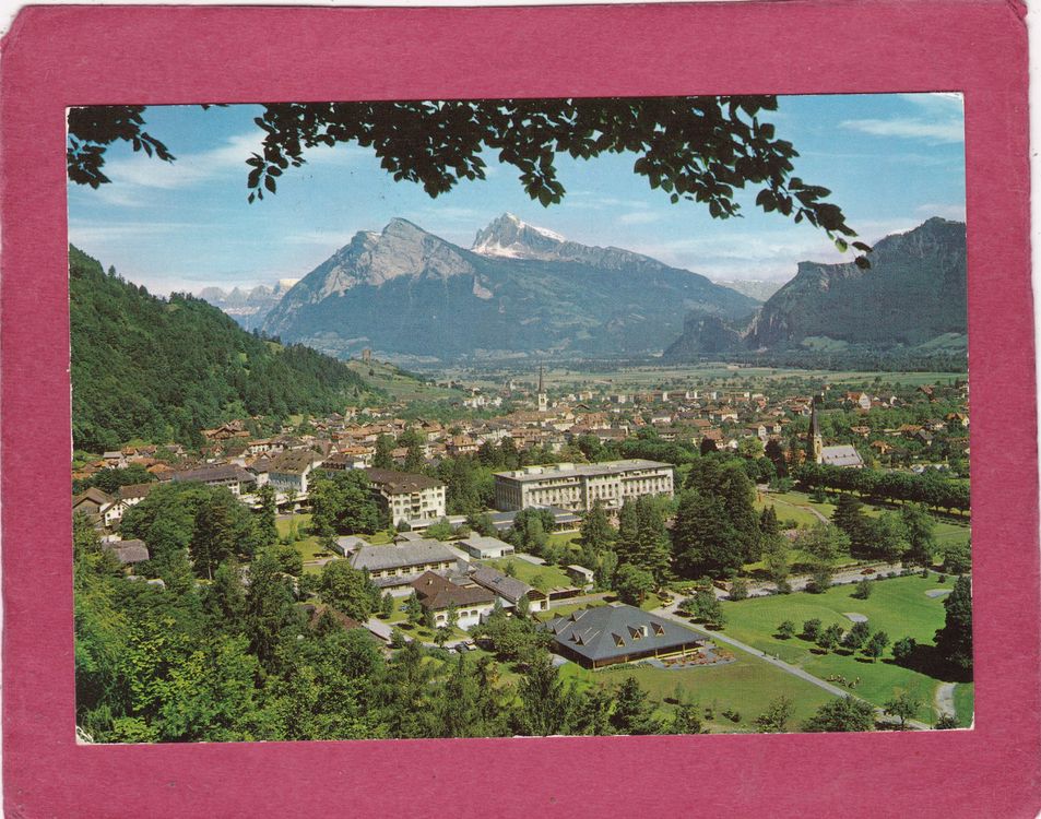 Bad Ragaz mit Churfirsten Gonzen und Alvier 1971 (Gebraucht) in Herisau für CHF 1 – mit ...