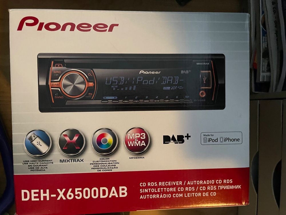 1-DIN-DAB+-Autoradio Pioneer DEH-X6500DAB inkl. Antenne (Neu und originalverpackt) in ...