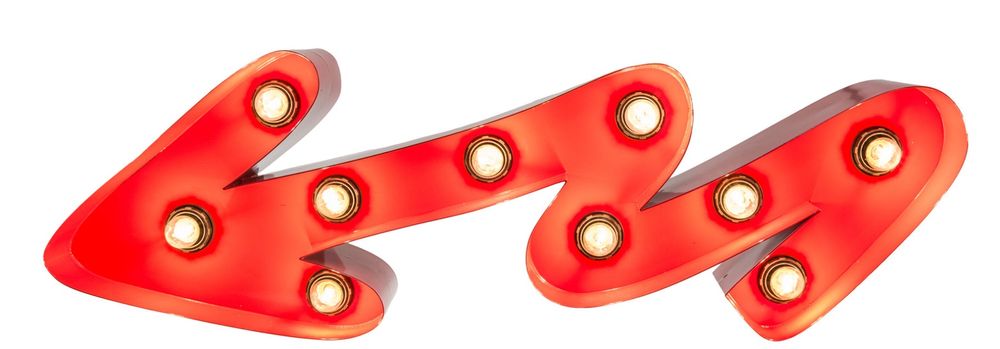 LED Vintage Pfeil Metall beleuchtet Leuchtobjekt Leuchtpfeil (Neu und ...