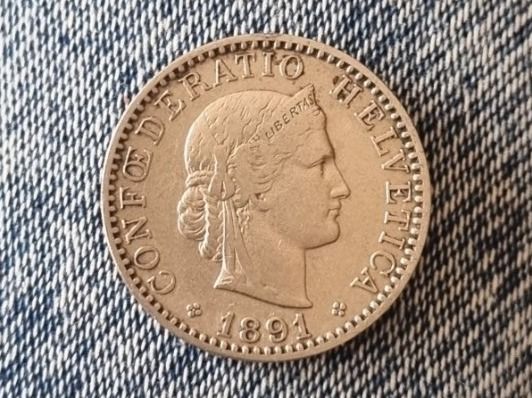 20 rappen 1891 (Gebraucht) in Bure für CHF 0.5 – mit Lieferung auf Ricardo kaufen