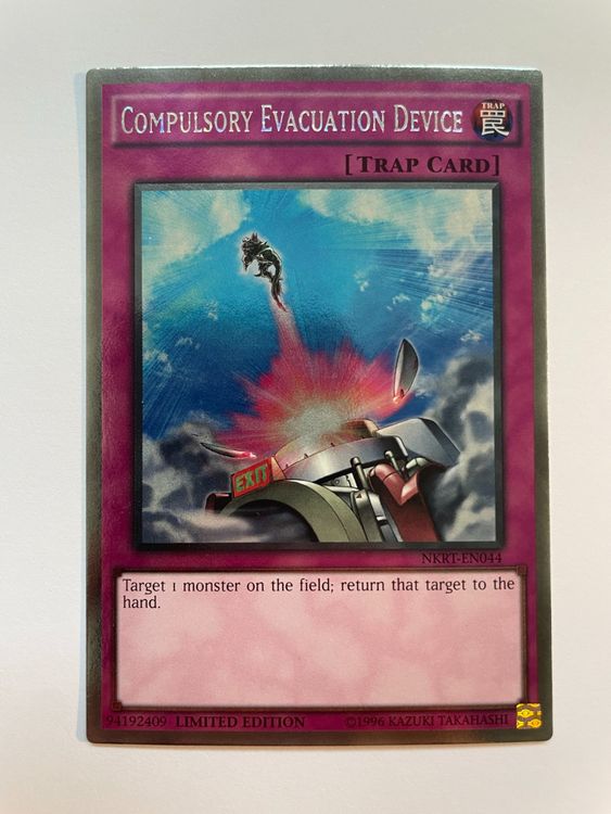 Yugioh Compulsory Evacuation Device Platinum Rare NKRT-EN044 | Kaufen ...
