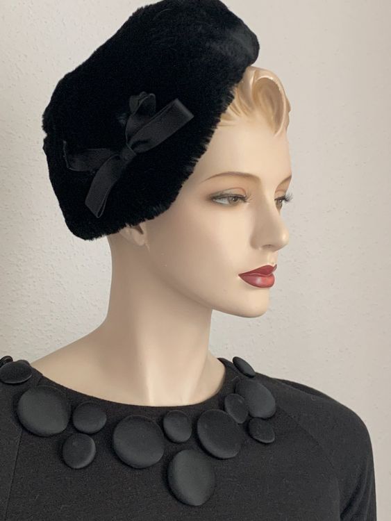 Vintage Hut, Lammfell mit Masche, Paris (Gebraucht) in Kloten für CHF ...