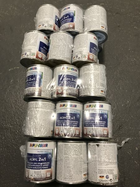 Restposten Lack (5 packungen a 6 Dosen) (Neu und originalverpackt) in ...