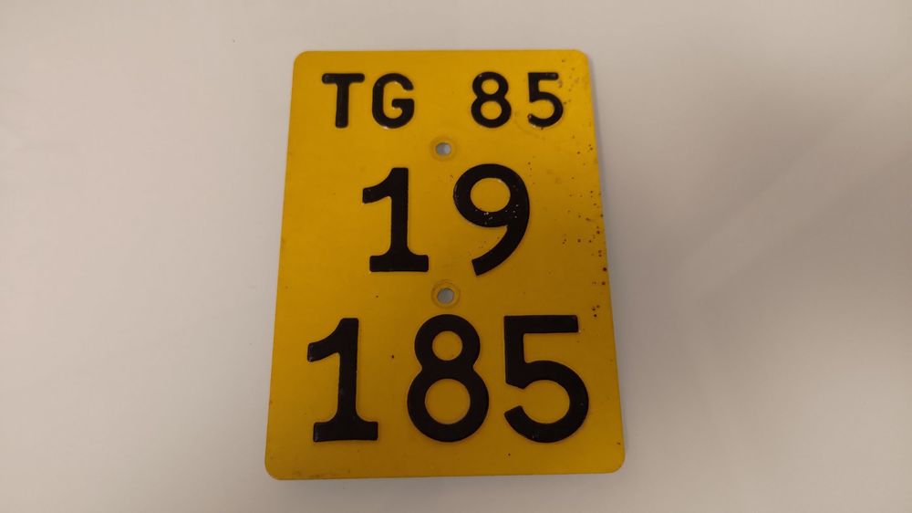 Mofaschild / Töfflischild / Töfflinummer TG 85 19185 | Kaufen auf Ricardo