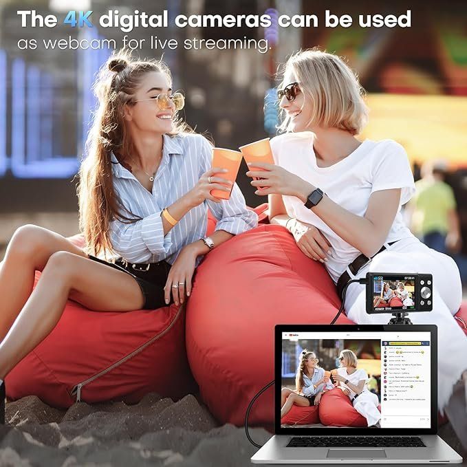 Digitalkamera 4K Autofokus Fotoapparat Fotokamera mit 32G SD (Neu und ...