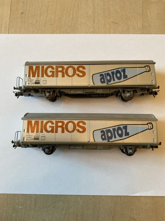 2 schöne MIGROS aproz Güterwagen H0 Roco (D'occasion) à Köniz pour CHF ...