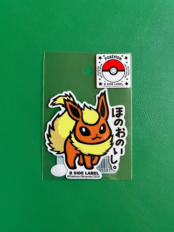 Pokemon Sticker/ Aufkleber Flamara/ Flareon B Side Label (Neu und ...