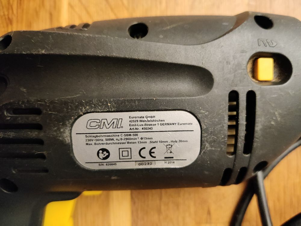 Schlagbohrmaschine CMI C-SBM-500 (Gebraucht) in Bern für CHF 11 – mit ...