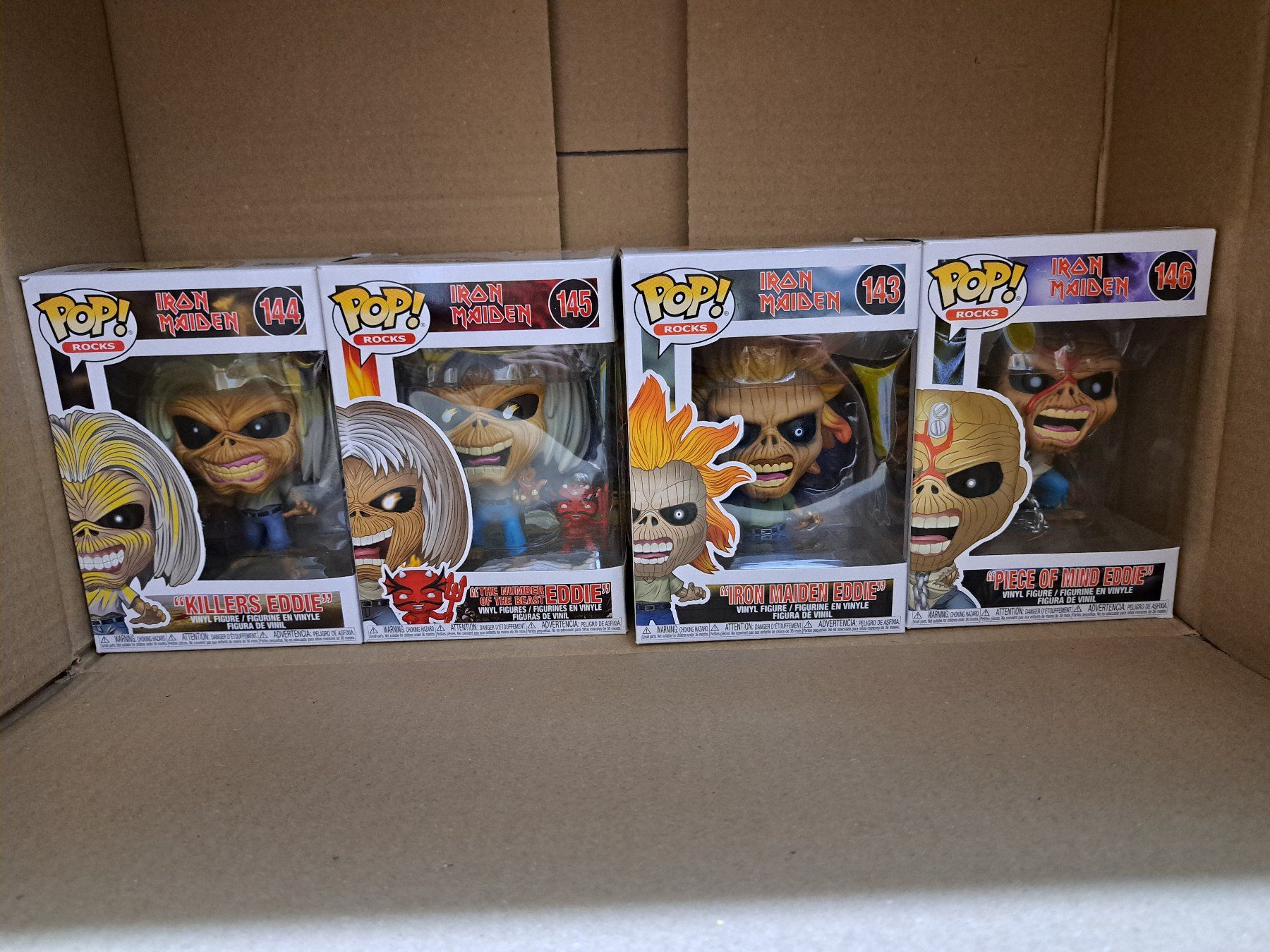 Funko Pop Rocks! Eddie Iron Maiden 4 Pieces (Neu und originalverpackt ...