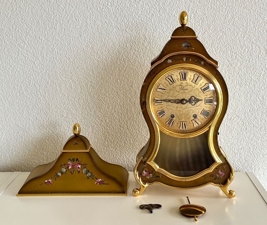 Eluxa Pendeluhr mit Handaufzug Neuenburger Stil Pendule (Gebraucht) in ...