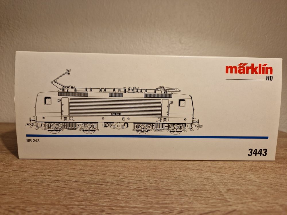 Märklin 3443 E-Lok BR 243 897-6 DR H0 OVP NEU (Neu und originalverpackt ...
