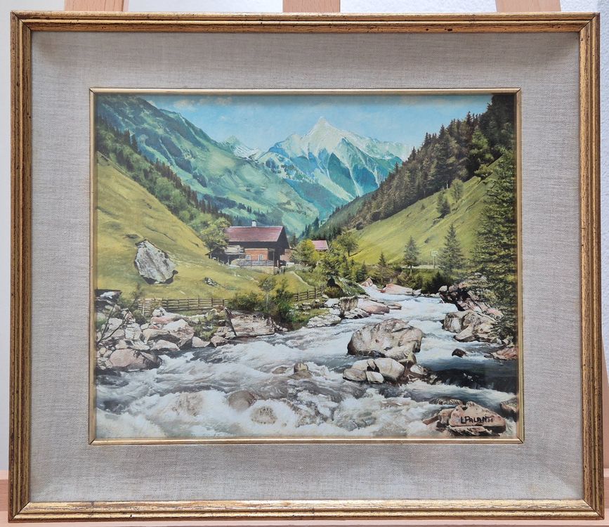 Berglandschaft Gemälde L.Palanti - Alpen | Kaufen auf Ricardo
