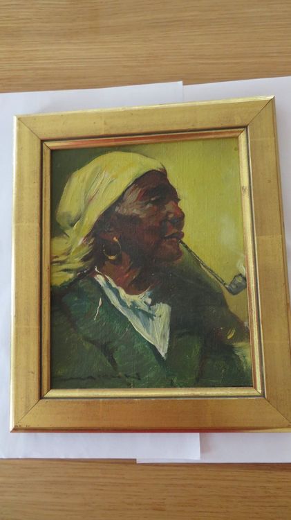 Bild Oel auf Leinwand, vergoldeter Rahm. | Kaufen auf Ricardo