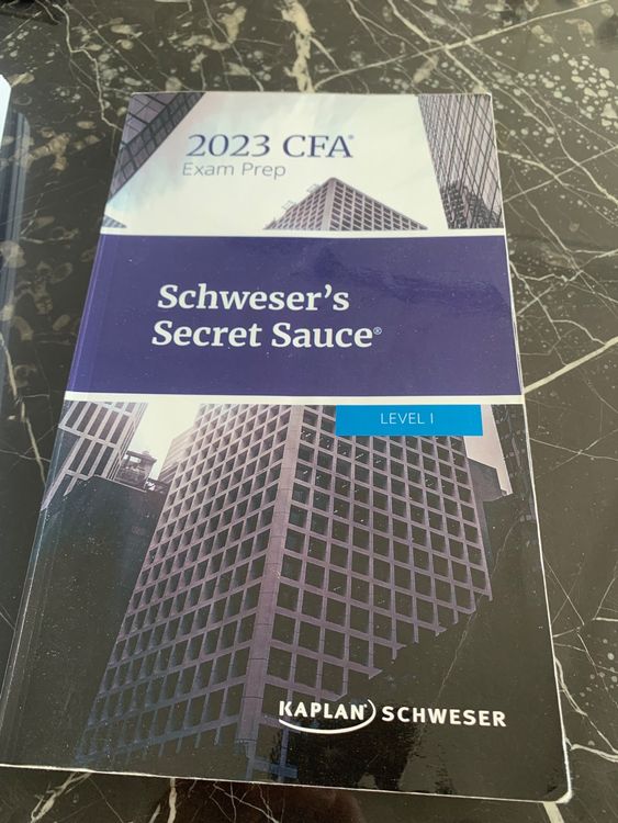 Schweser's Secret Sauce CFA Level 1 2023 | Kaufen auf Ricardo