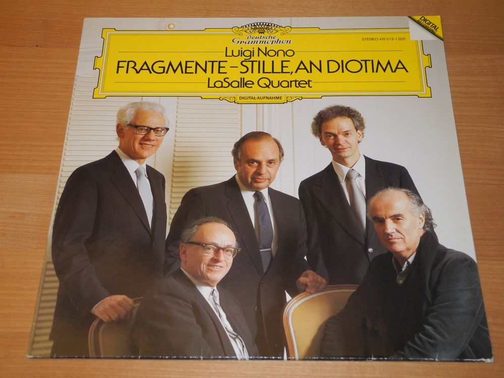 LUIGI NONO: FRAGMENTE / STILLE - LA SALLE QUARTETT - DGG (Neu (gemäss ...