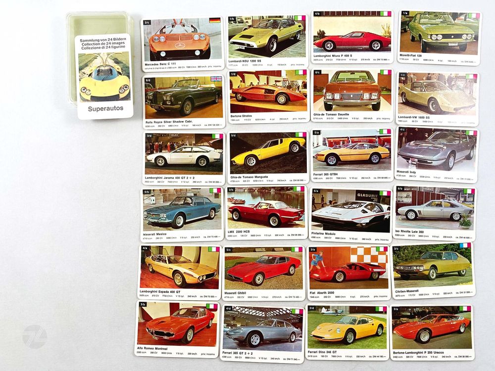 Superautos Quartett Suchard Express 24 Karten Vintage 70s | Kaufen auf ...