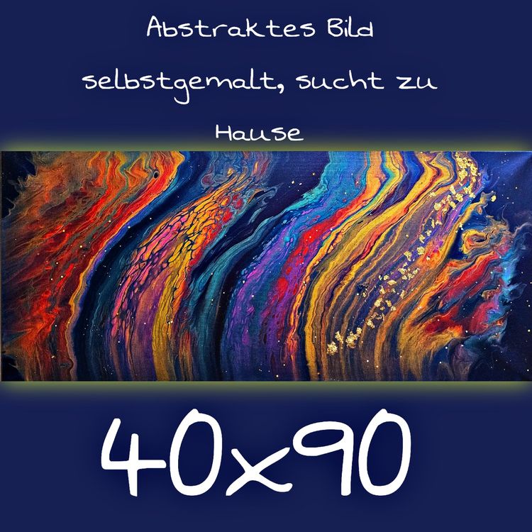 Abstraktes Bild von mir gemalt 40x90 | Kaufen auf Ricardo