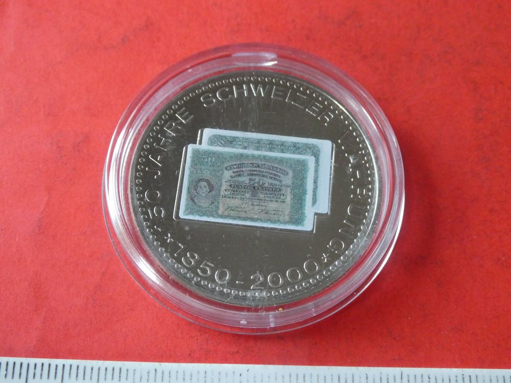 Medaille PP, 150 Jahre Schweizer Franken 50 Frankennote (Neu (gemäss Beschreibung)) in ...