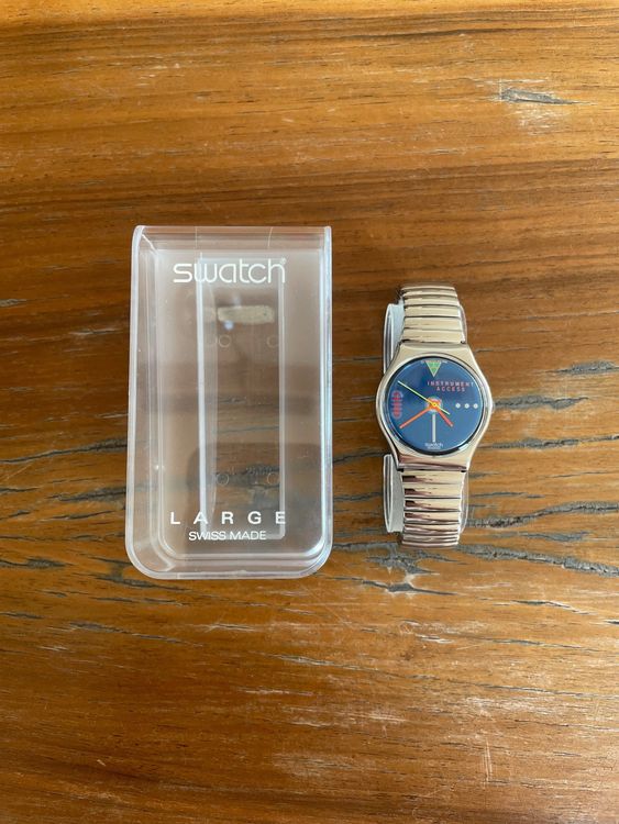 1988 Swatch Gent Flex „Coldsteel“ (GY104/5), neu (Neu und ...