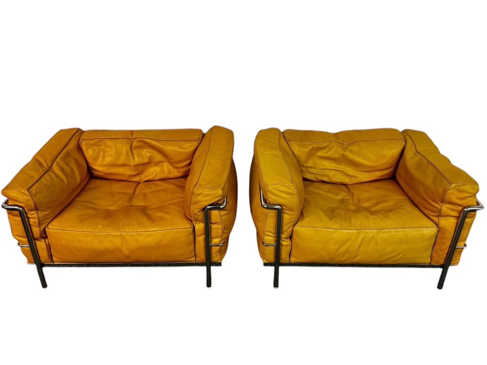 2x Vintage Cassina LC3 Sessel Le Corbusier Leder Deluxe 1970 (Gebraucht) in Kreuzlingen für CHF ...