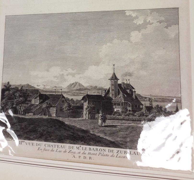 Kupferstich ZURLAUBENHOF ZUG 1780 - Doppelblatt - Pérignon | Kaufen auf Ricardo