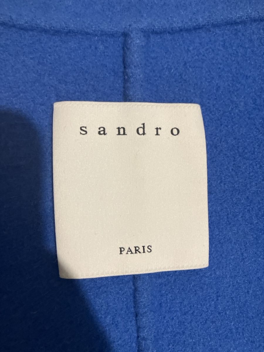Sandro Paris Wool Blend Coat - Royal Blue - Winter Look (Neu (gemäss ...