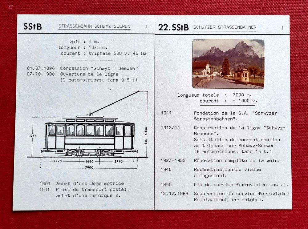 Strassenbahn Schwyz-Seewen - SStB - Factsheet mit Foto (Gebraucht) in Rothrist für CHF 4.5 – mit ...