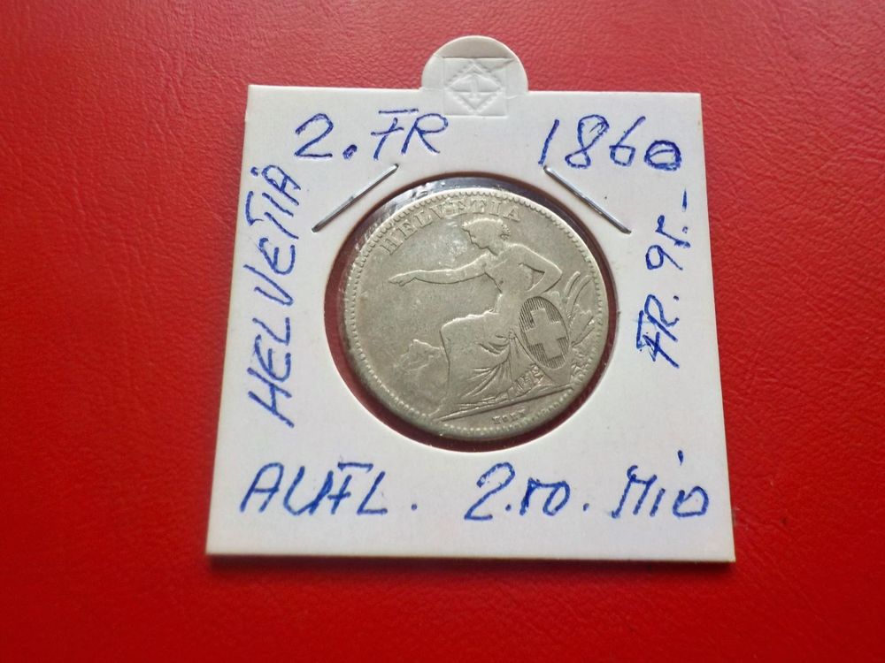2 Franken 1860 Silber Sitzende Helvetia | Kaufen auf Ricardo
