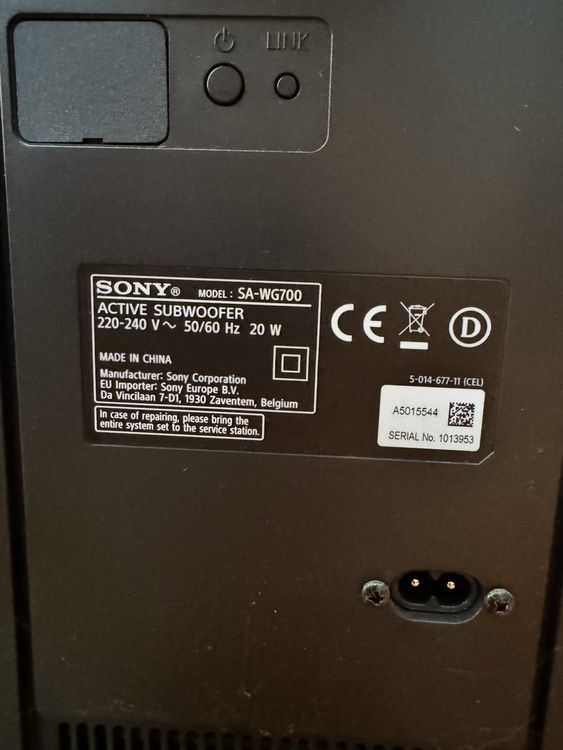 Sony SA-WG700 Soundbar & Active Subwoofer (Gebraucht) in Zürich für CHF ...