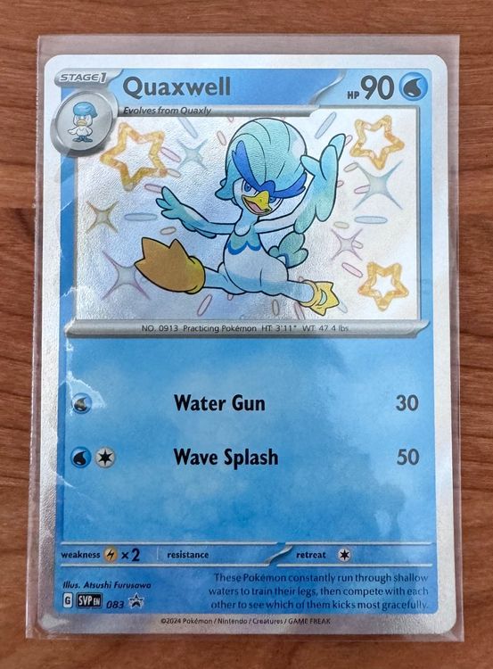 Quaxwell BABY SHINY Pokemon Paldean Fates Promo SVP 083 (Neu (gemäss ...