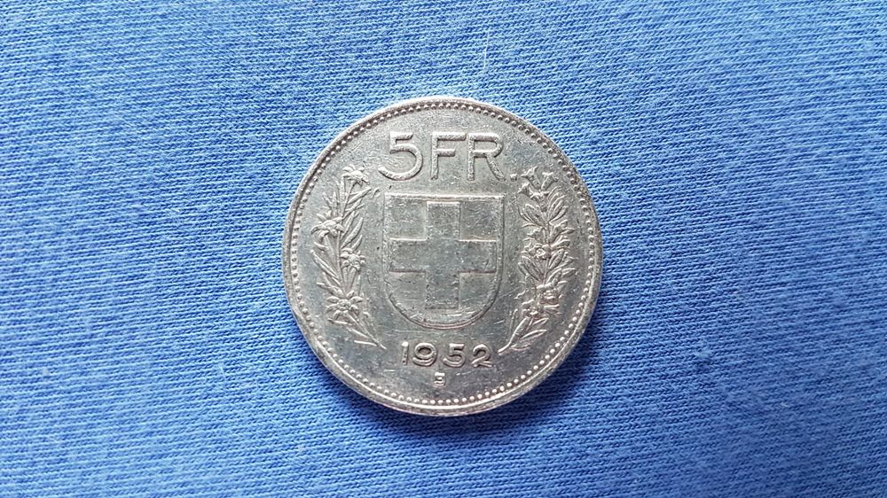 5 Franken 1952 - sehr gesuchte rare Münze ab nur 1 Franken ! | Kaufen auf Ricardo