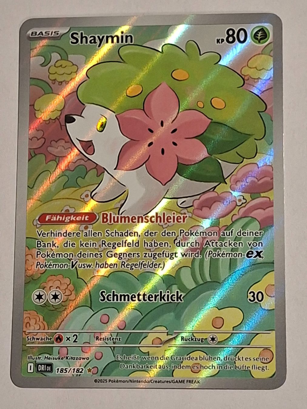 Shaymin Full Art Holo Karte 185/182 DE 2025 (Neu (gemäss Beschreibung ...