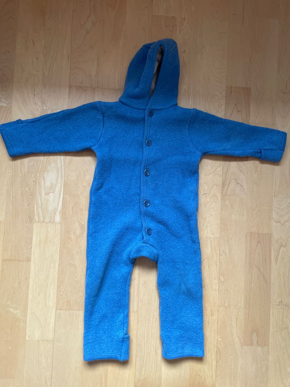 Gr. 86/92 Disana Wollwalk Overall blau organic / Bio Merino (Gebraucht ...
