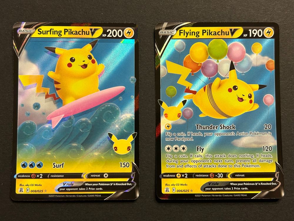 Surfing Pikachu/Flying Pikachu V Pokemon Celebrations (Gebraucht) in ...