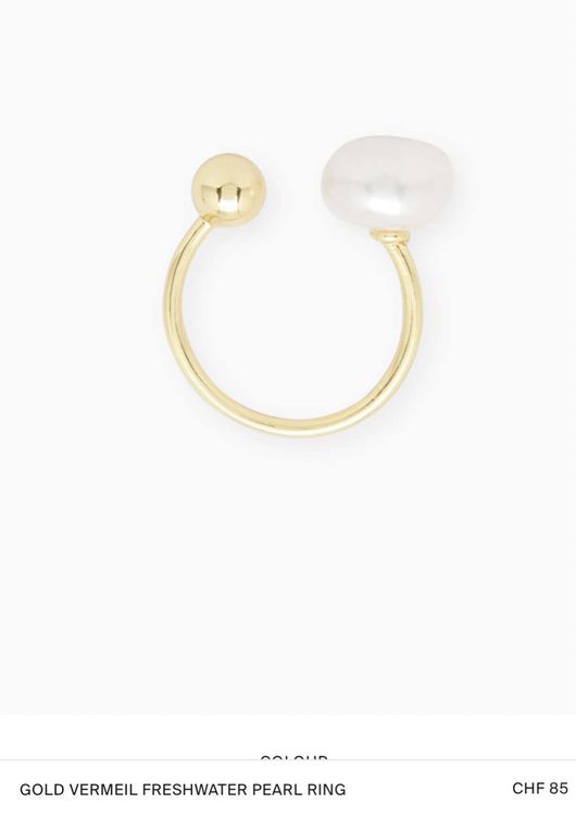 Gold Silver Pearl ring from COS (Gebraucht) in Zürich für CHF 20 – mit ...