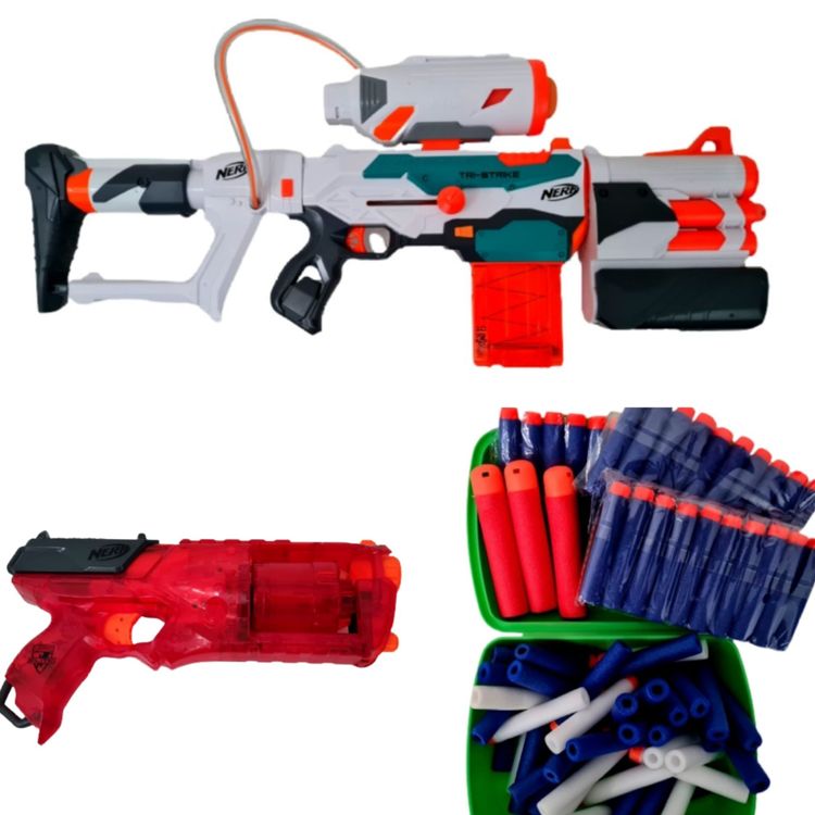 2 Nerf Waffen in Top-Zustand mit Extra Munition | Kaufen auf Ricardo