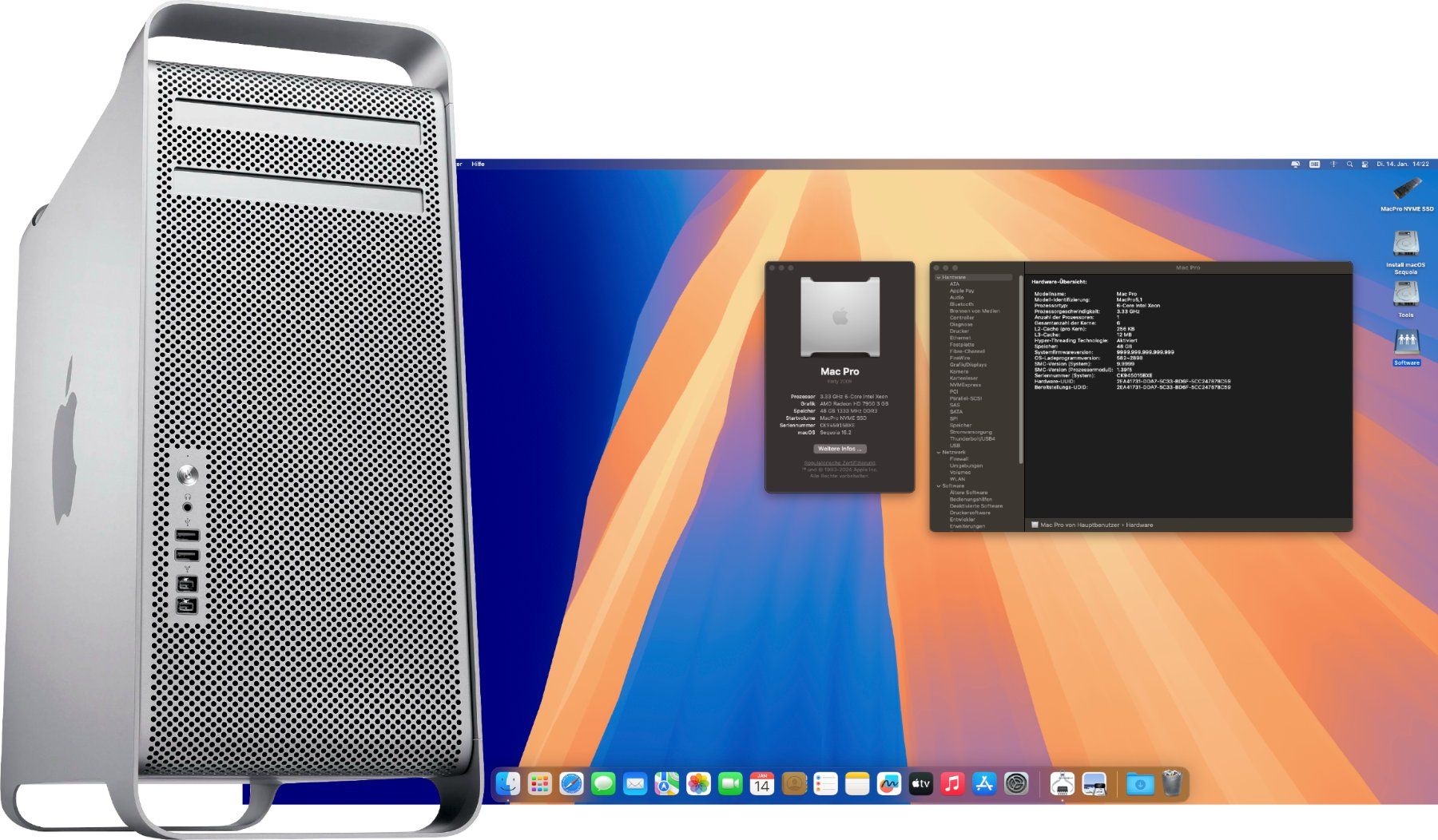 MacPro 12-Core | macOS 15.7.3 Sequoia | 64GB | 1TB NVME SSD (Gebraucht ...