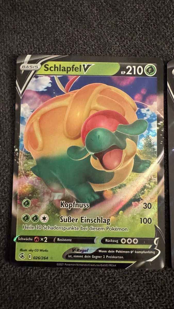 Pokemon Karten: Schlapfel V & Drapfel V - Top Zustand! (Neu (gemäss ...