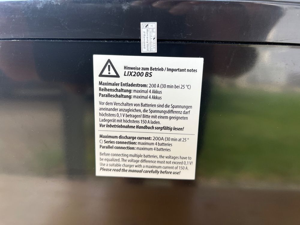 Wattstunde LiFePO4 LIX200 BS Batterie - 12,8V 200AH (Gebraucht) in ...