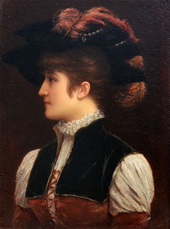 ÉMILE EISMAN-SEMENOWSKY – Junge Schönheit, Öl auf Holz | Kaufen auf Ricardo