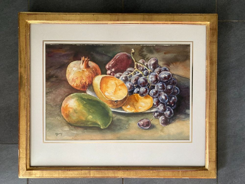 Gemälde Stilleben Früchte signiert R. Durrer 81 | Kaufen auf Ricardo